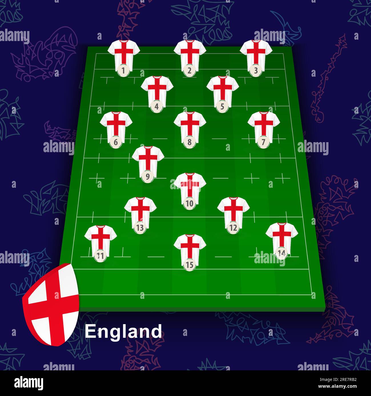 National team england 2023 Stock Vector Images - Alamy