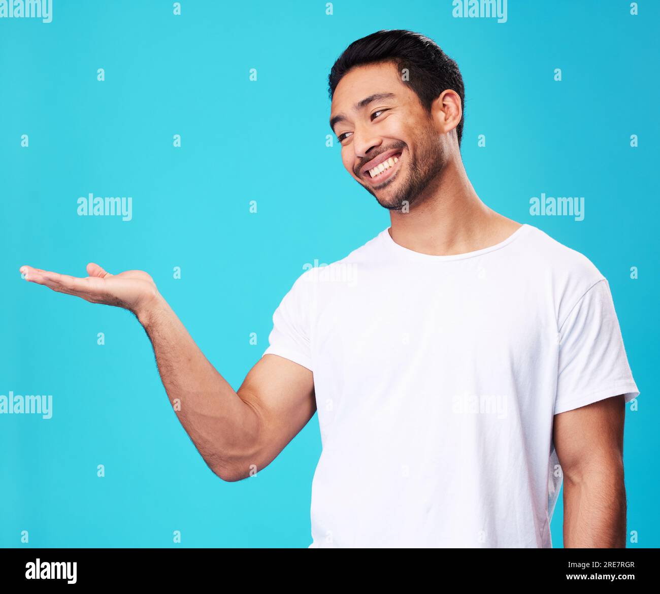 Mockup, showing and man with a smile, opportunity and decision against ...