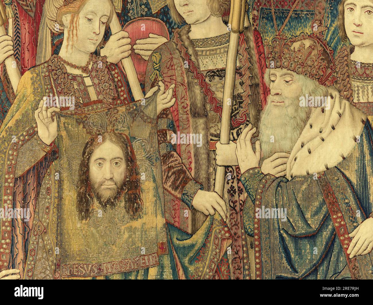 Emperor Vespasian Cured by Veronica's Veil - Flemish, Brussels 1510 ...