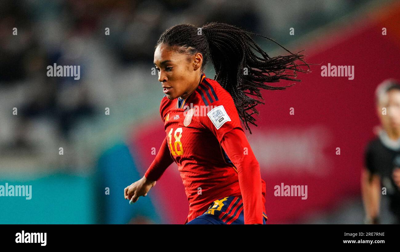 Spain's Salma Paralluelo in action during the Women's World Cup Group C ...
