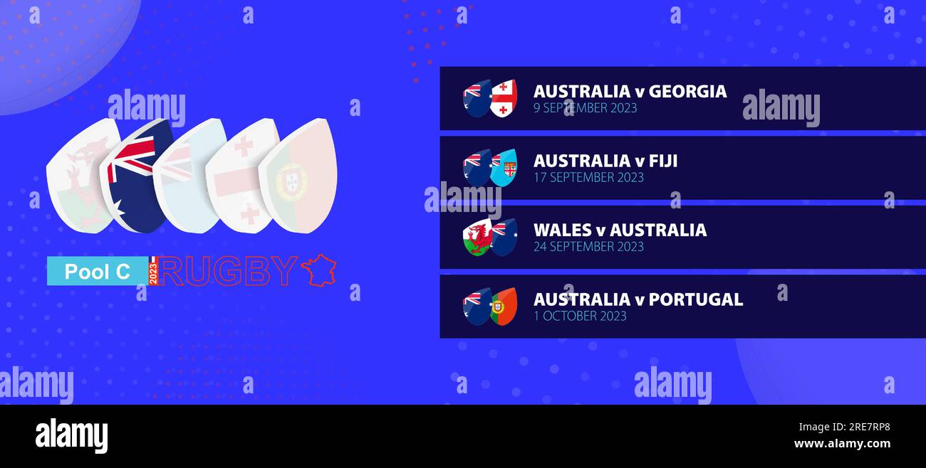 Australia rugby national team schedule matches in group stage of ...