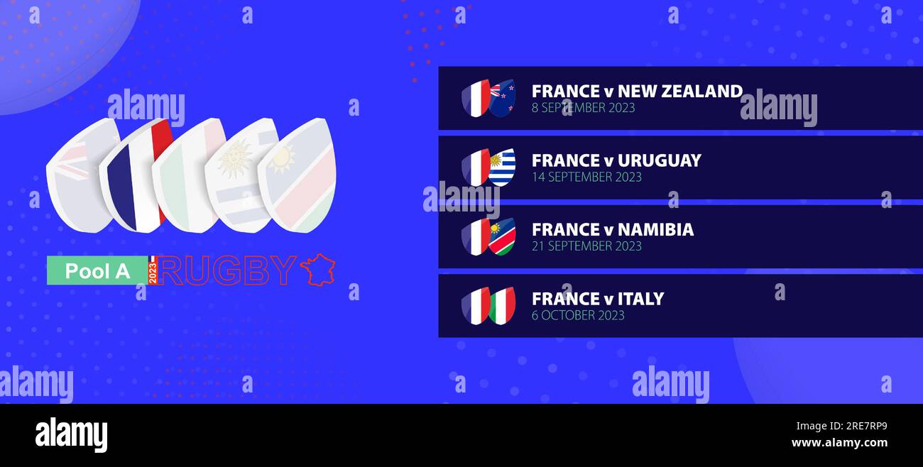 France rugby national team schedule matches in group stage of ...