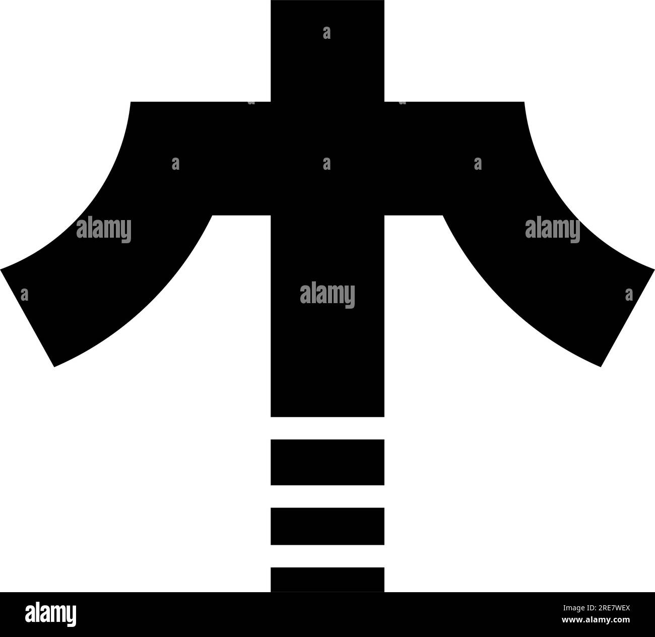 Black Cross Shaped Letter T Icon on a White Background Stock Vector ...