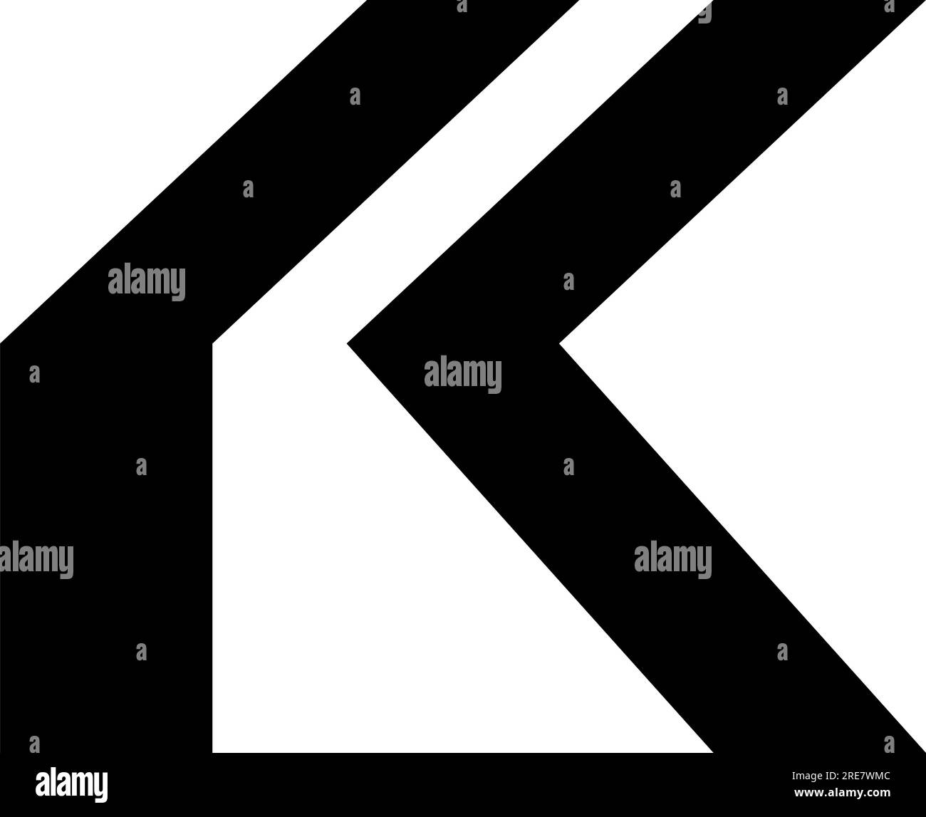 Black Folded Letter K Icon on a White Background Stock Vector Image ...