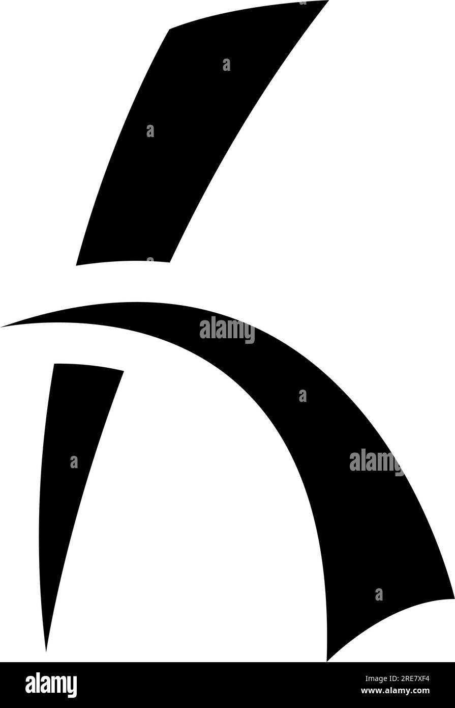 Black Letter H Icon with Spiky Lines on a White Background Stock Vector ...