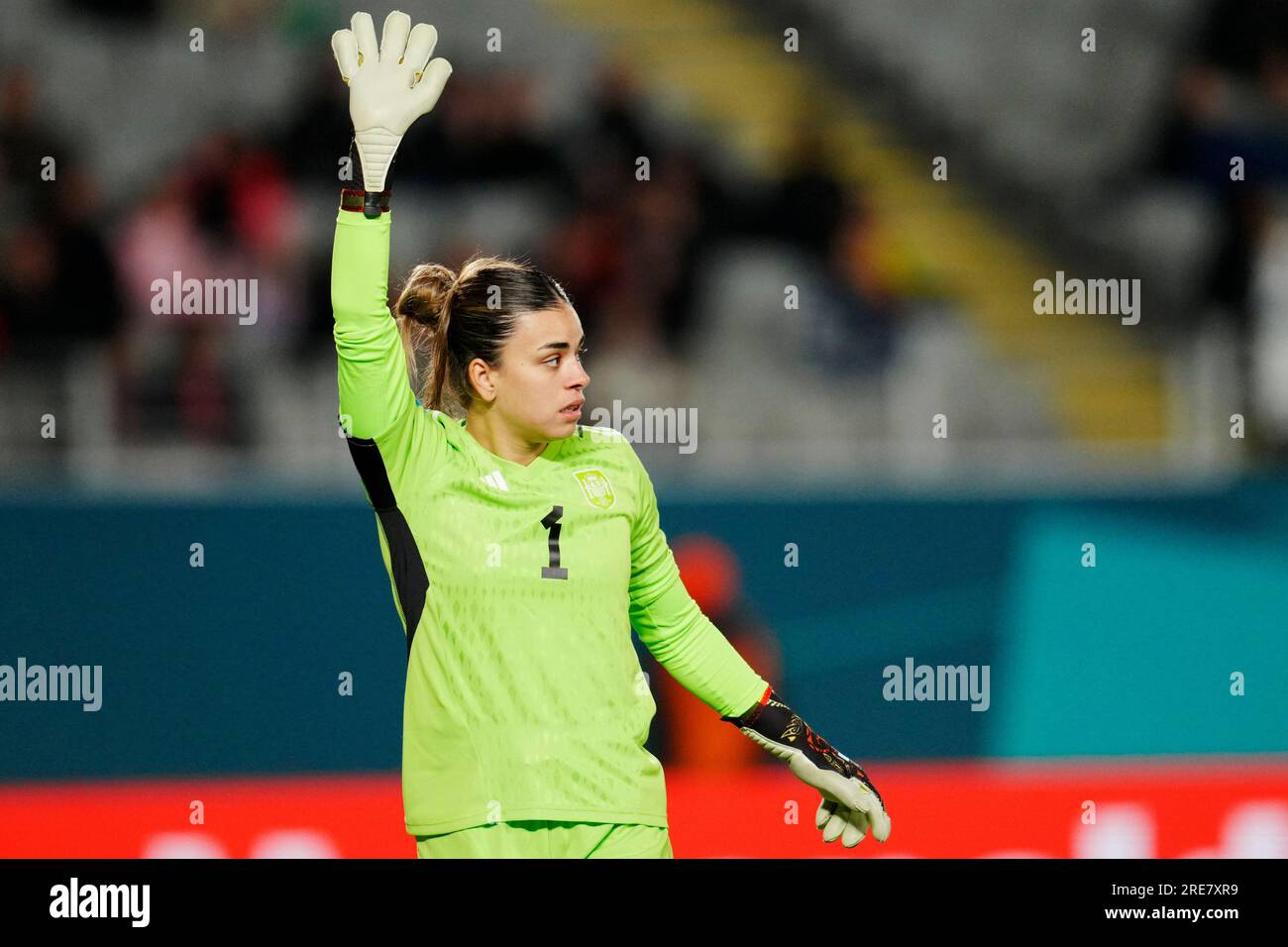 Spain's goalkeeper Misa Maria Rodriguez gestures during the Women's ...