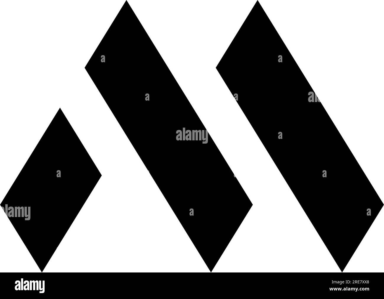 Black Letter M Icon with Rectangles on a White Background Stock Vector ...