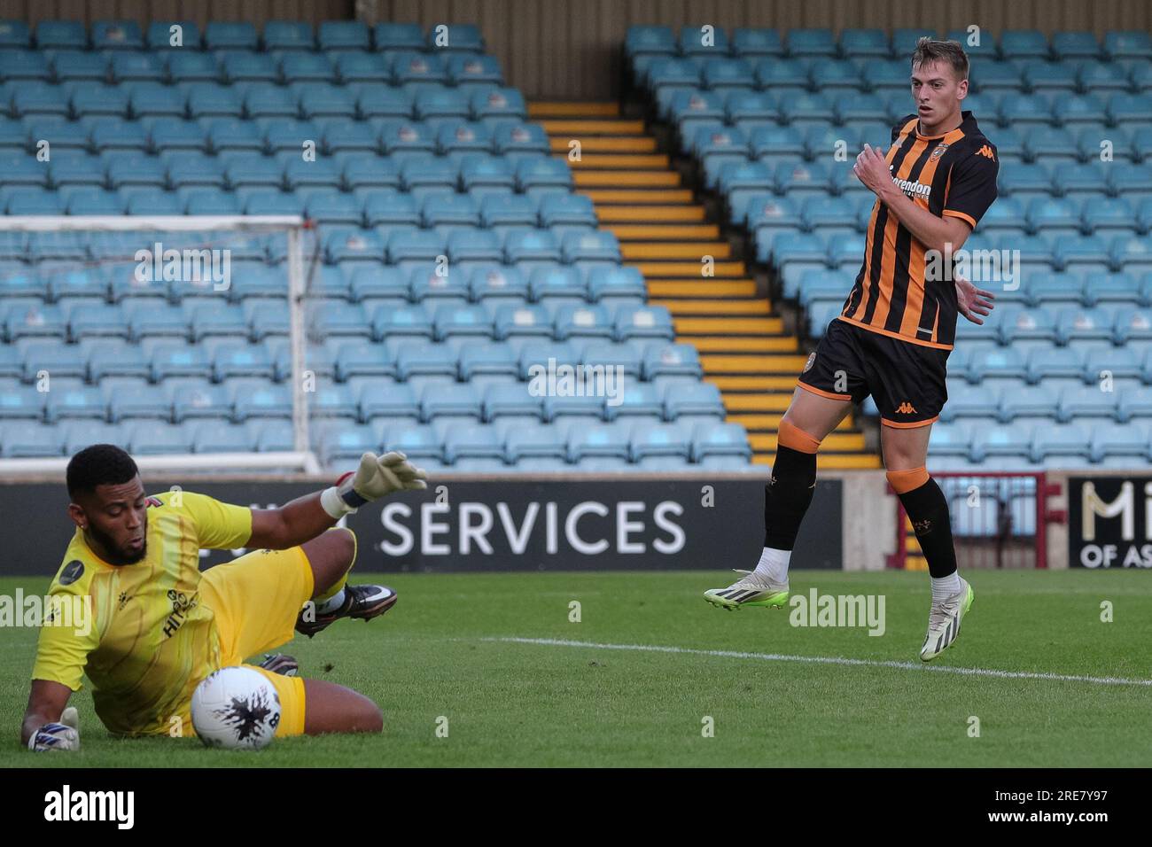 Liam Delap #20 of Hull City during the Pre-season friendly match ...