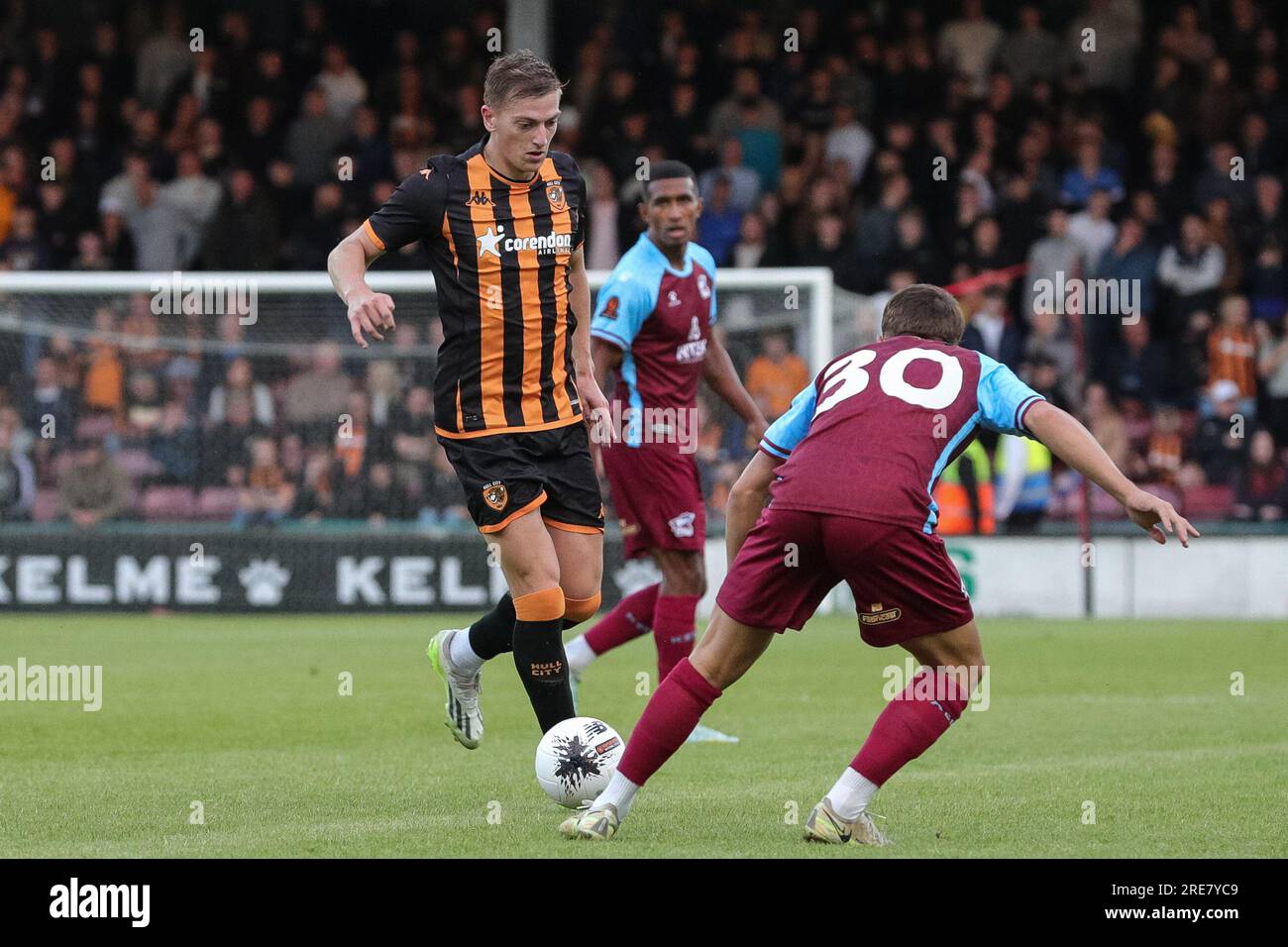 Liam Delap #20 of Hull City during the Pre-season friendly match ...
