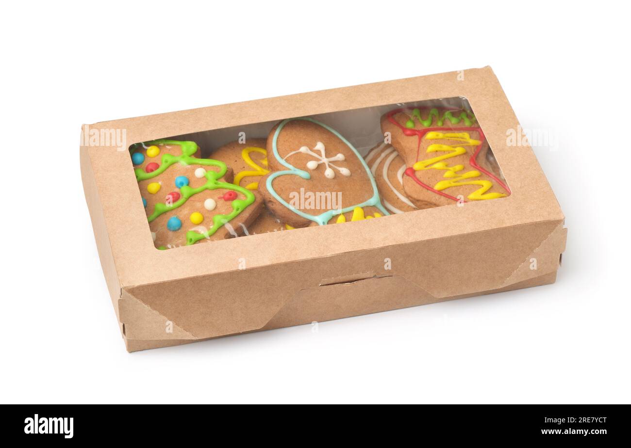 Festive gingerbread cookies in Cut Out Stock Images & Pictures - Alamy