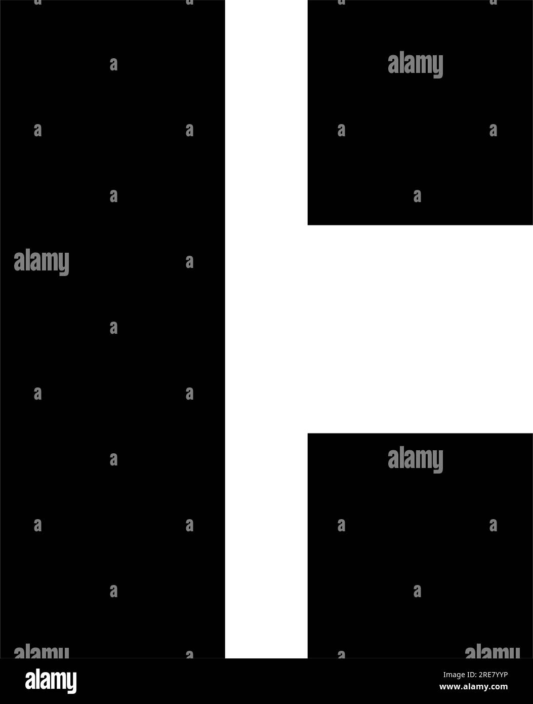 Black Rectangular Letter C Icon on a White Background Stock Vector ...