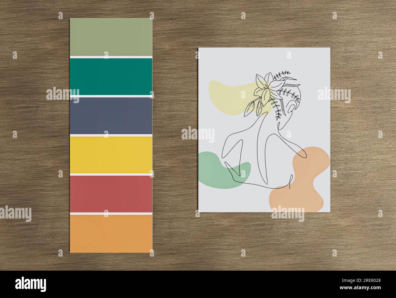 Paint cards with poster design, catalogue, paint colors Stock Photo - Alamy