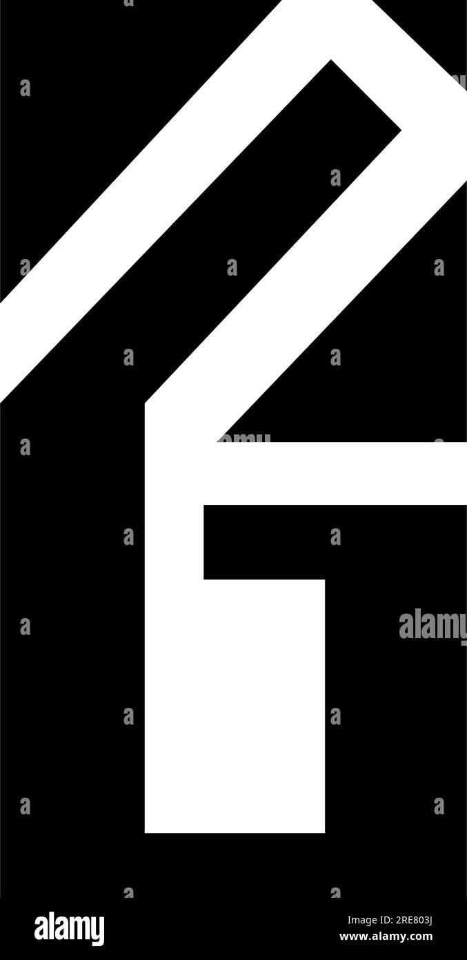 Black Rectangular Letter G or Number 6 Icon on a White Background Stock ...