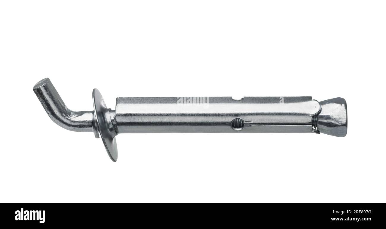 Side view of anchor bolt isolated on white Stock Photo - Alamy