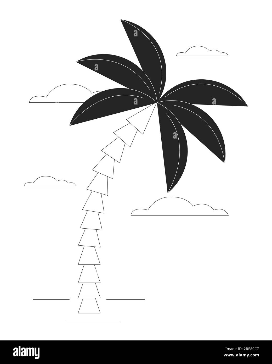 Palm tree flat monochrome isolated vector object Stock Vector Image ... Palm tree flat monochrome isolated vector object Stock Vector Image ...