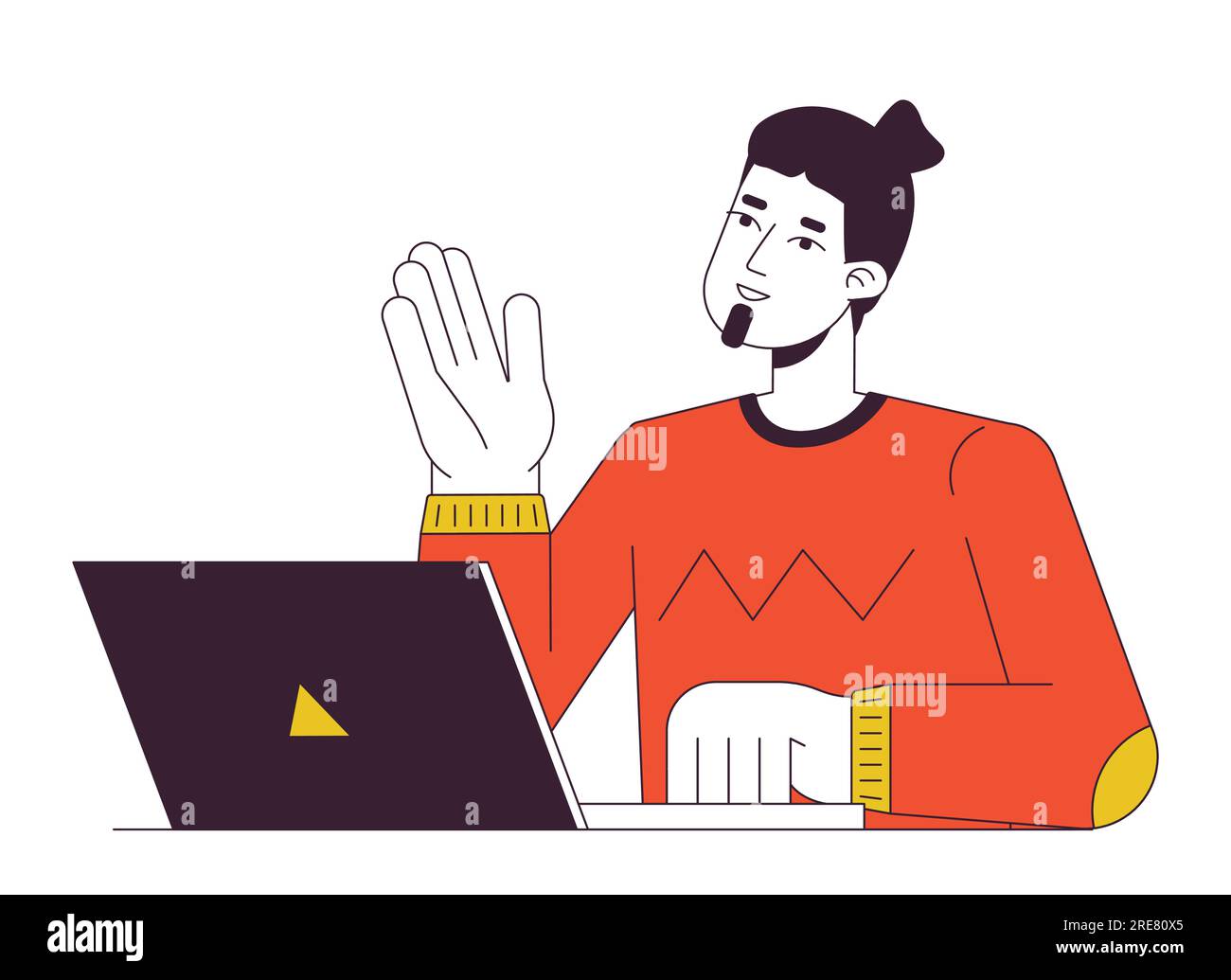 Young character talking 2d animation hi-res stock photography and ...