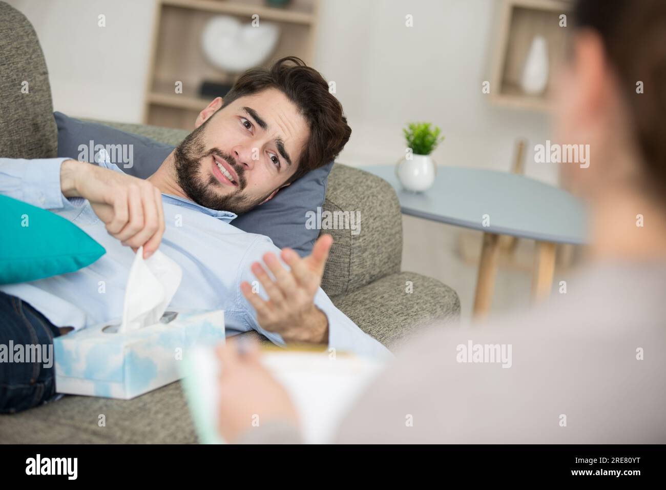 Reaching for a tissue hi-res stock photography and images - Alamy