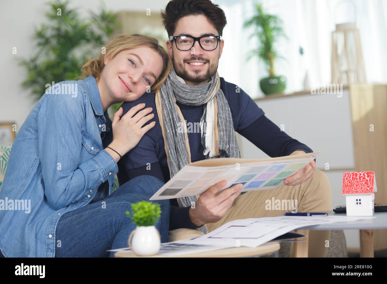 millennial during home purchase thinking Stock Photo - Alamy