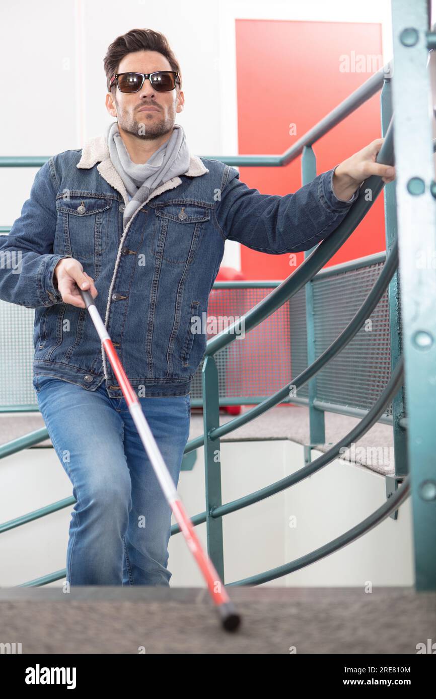 Visually impaired person walking hi-res stock photography and images ...