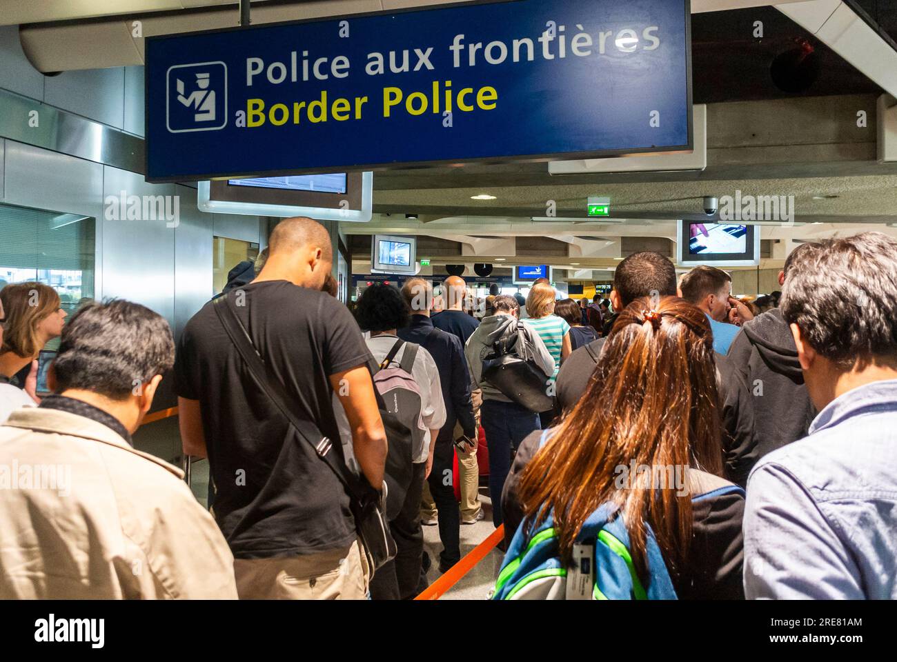 Newark Liberty International Airport, NJ, USA, Large Crowd of People ...