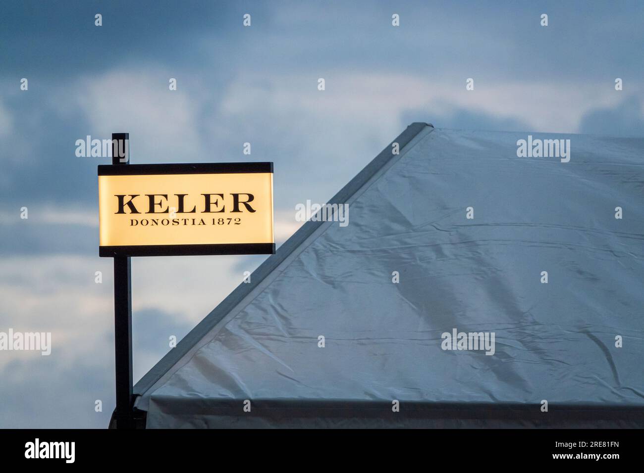 Poster of the Keler beer brand in the Jazzaldia of Donostia-San ...