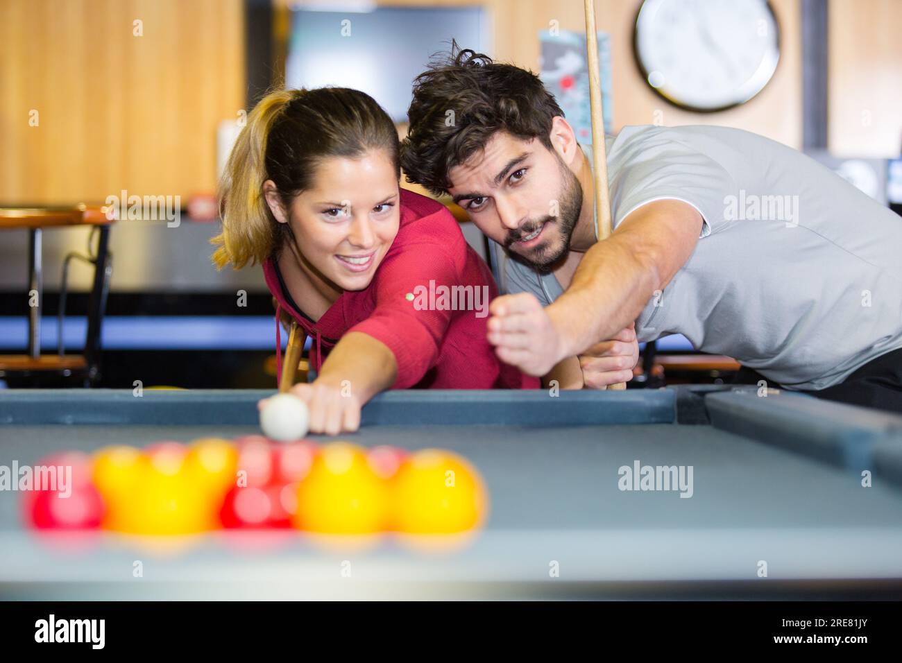 Billiard balls woman hi-res stock photography and images - Alamy