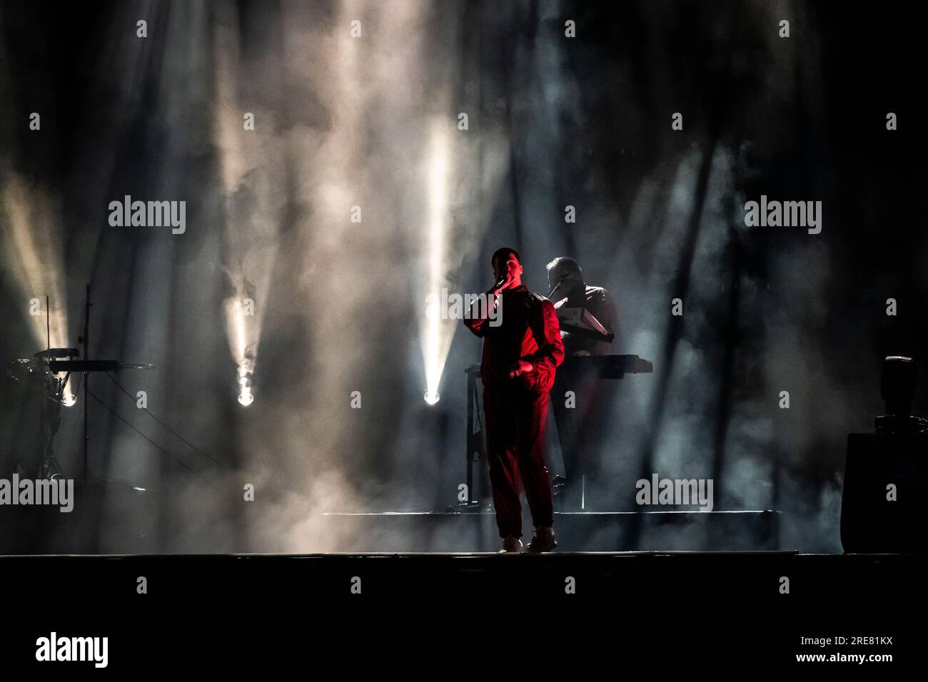 The music group Zetak performing in a concert in Donostia-san Sebastian ...