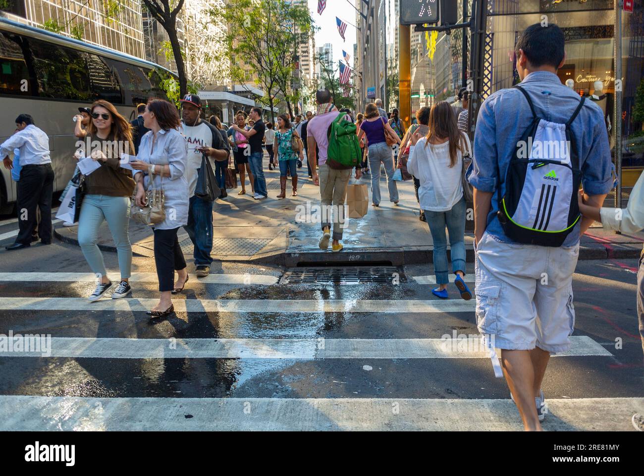 New York City, NY, USA, Street Scenes, Fifth Avenue, Large Crowd People ...