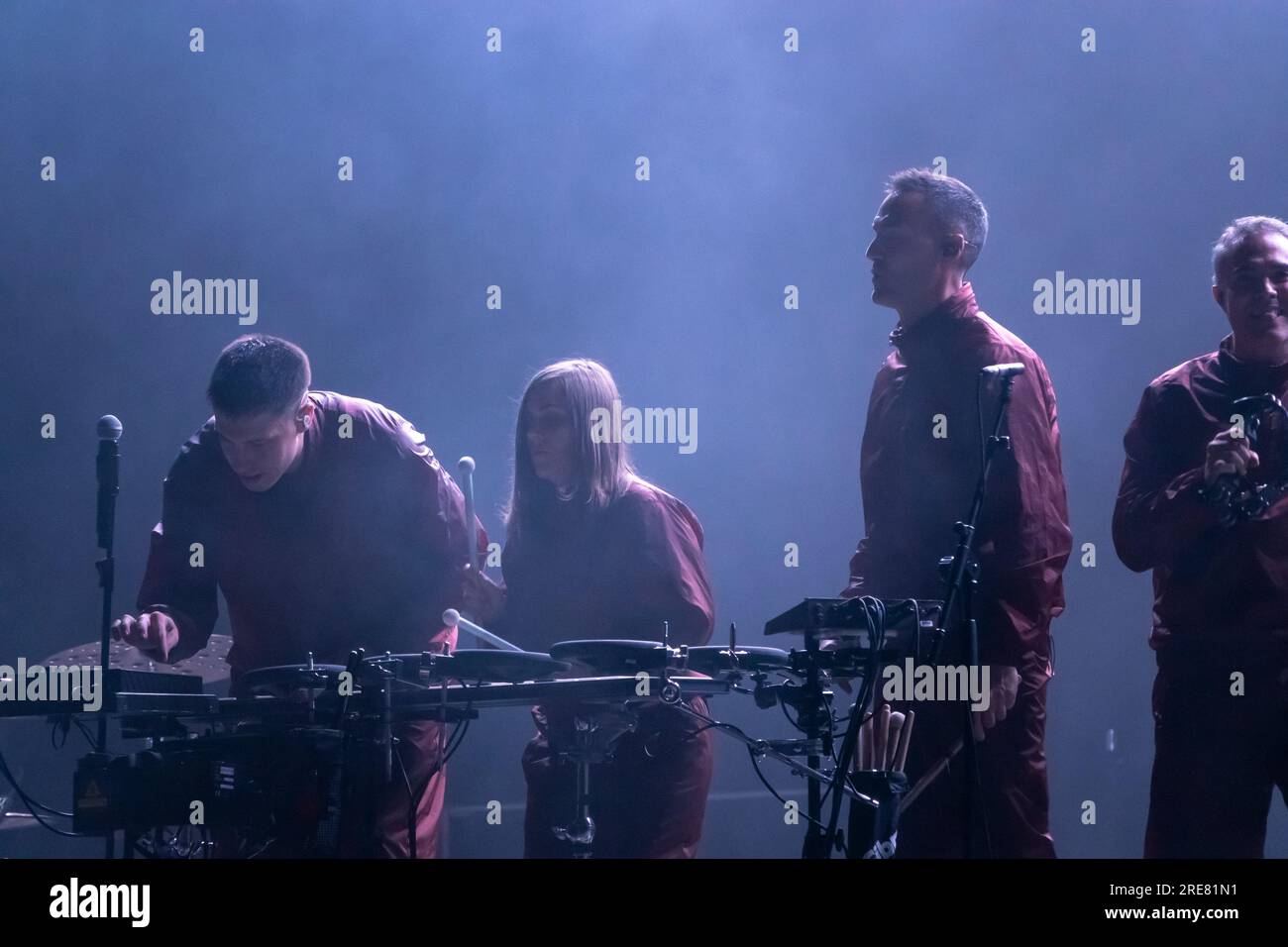 The music group Zetak performing in a concert in Donostia-san Sebastian ...