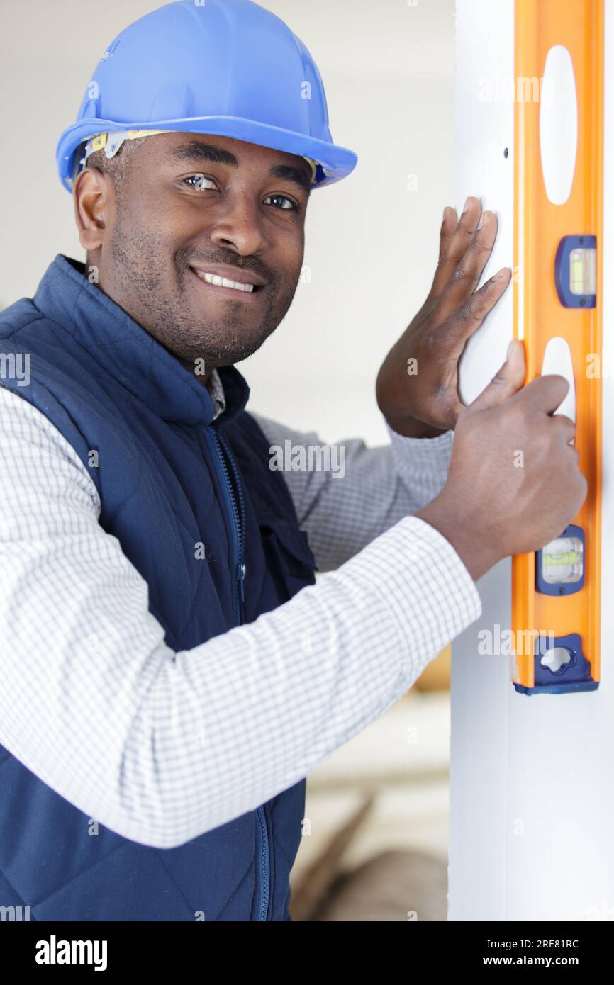 Builder worker using face hi-res stock photography and images - Alamy