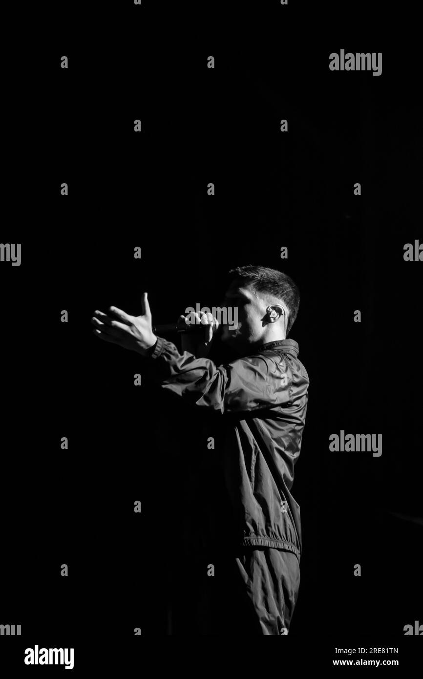 The music group Zetak performing in a concert in Donostia-san Sebastian ...