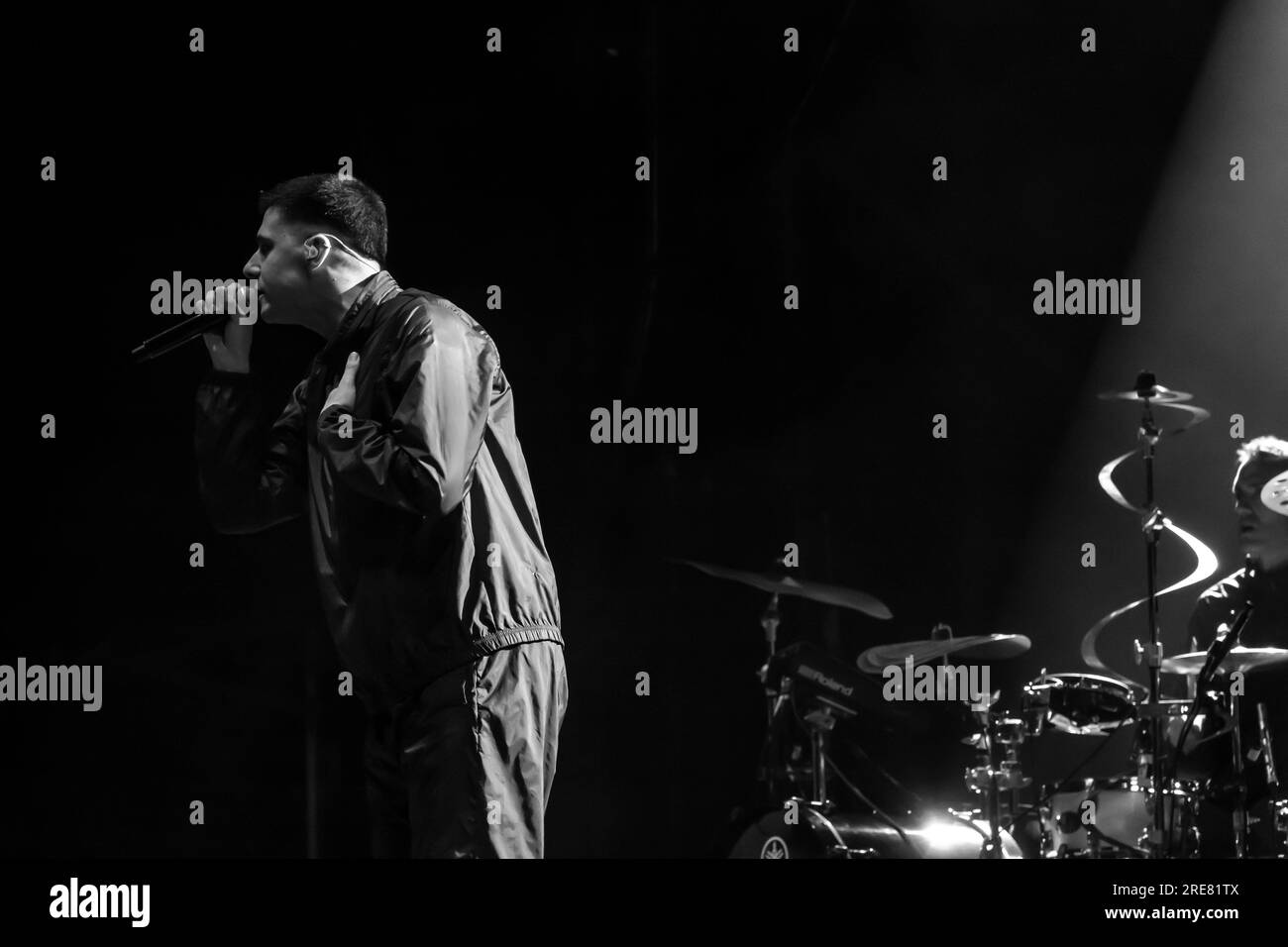 The music group Zetak performing in a concert in Donostia-san Sebastian ...