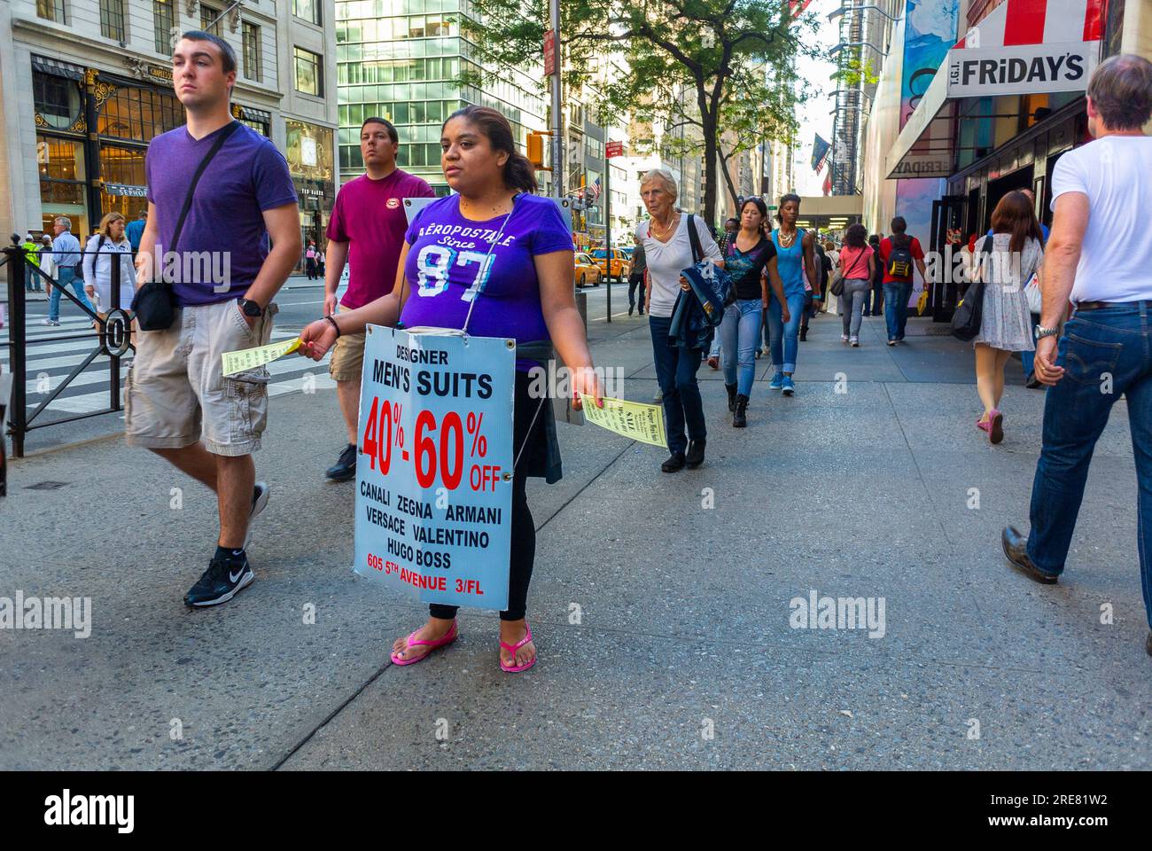 New York City, NY, USA, Large Crowd of People, Street Scenes, Fifth ...