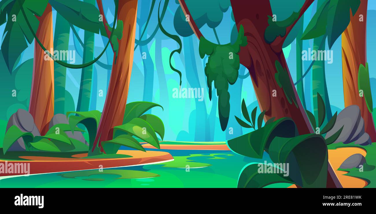 Cartoon Jungle Water