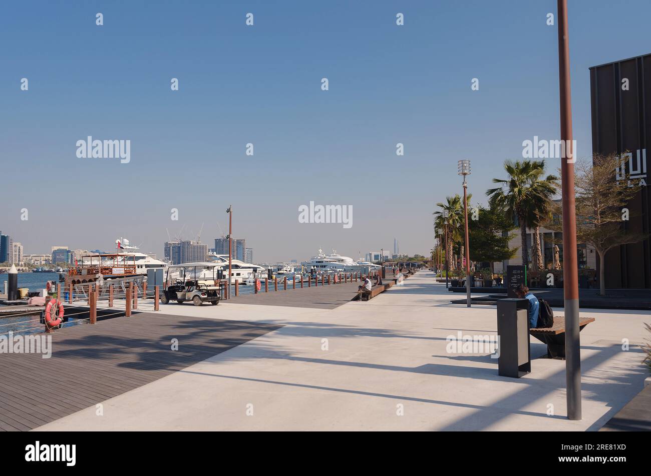 20 March 2023, Dubai, UAE: Al Seef old town village in Dubai, Al Seef Khor is 1.8 km waterfront ...
