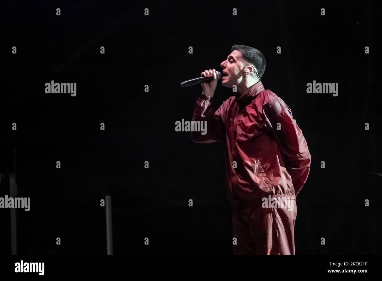 The music group Zetak performing in a concert in Donostia-san Sebastian ...