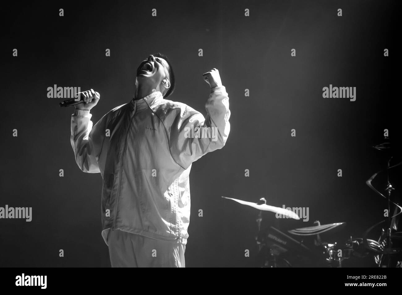 The music group Zetak performing in a concert in Donostia-san Sebastian ...