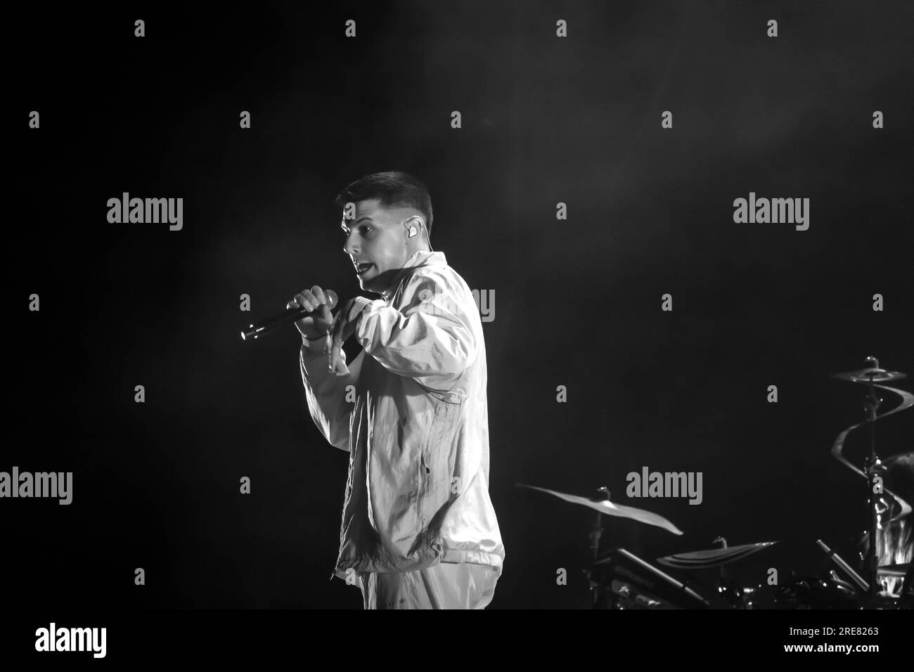 The music group Zetak performing in a concert in Donostia-san Sebastian ...