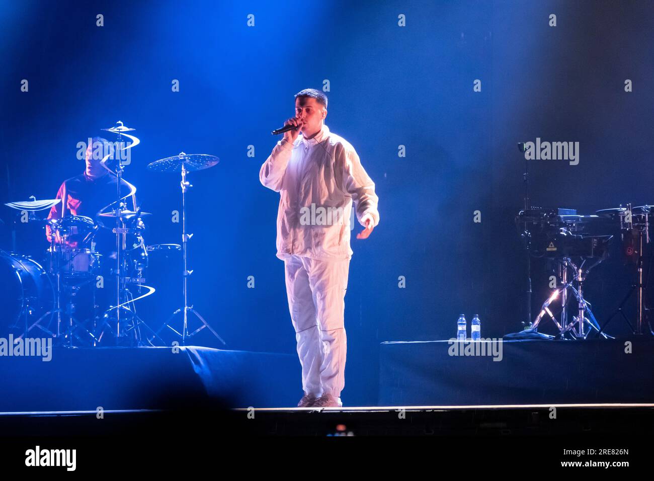The music group Zetak performing in a concert in Donostia-san Sebastian ...