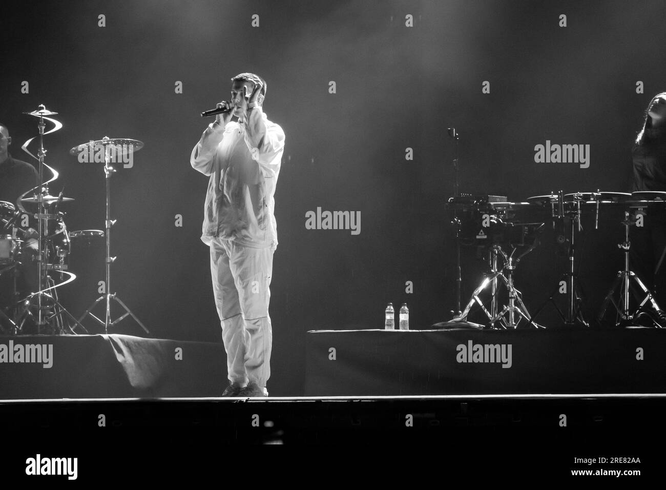 The music group Zetak performing in a concert in Donostia-san Sebastian ...