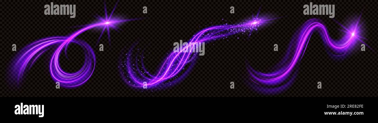 Spiral magic vortex light effect with glow vector. Neon energy swirl ...