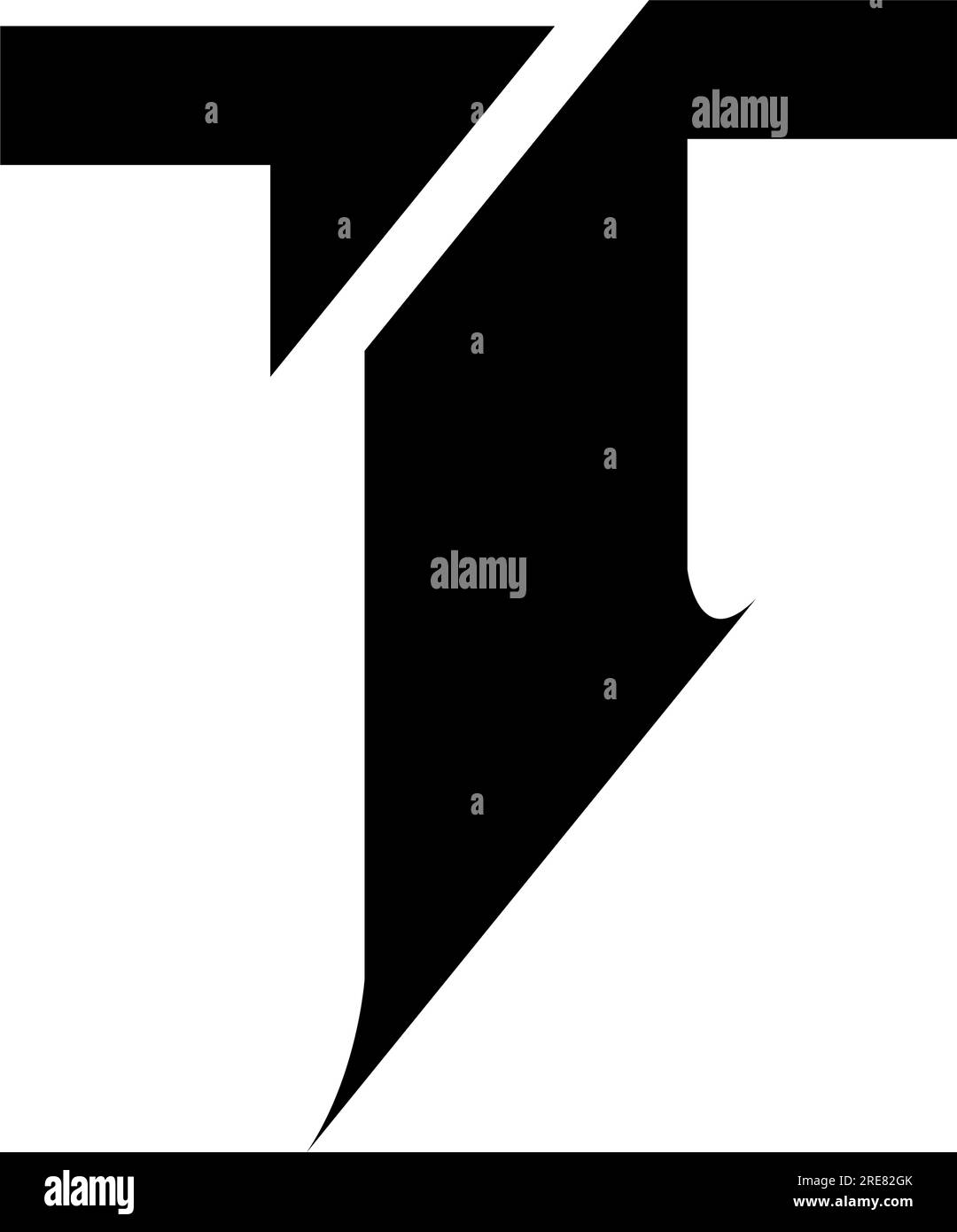 Split letter font Black and White Stock Photos & Images - Alamy