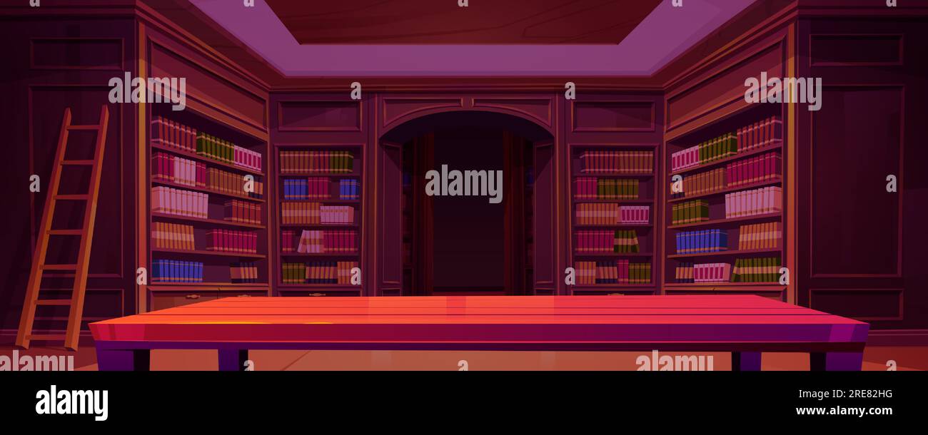 Ancient library shelves Stock Vector Images - Alamy