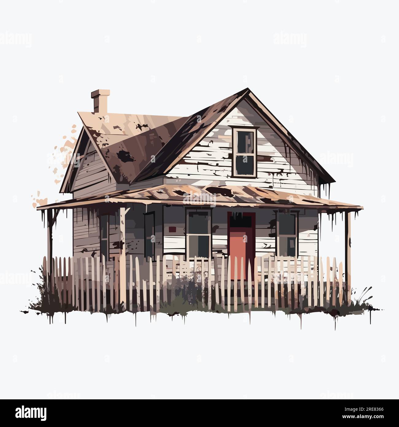 Boarded Up House Drawing