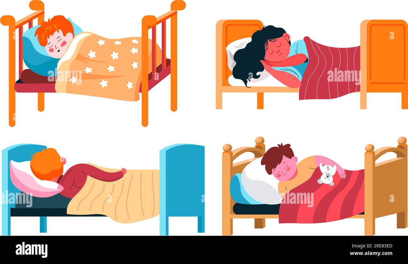 Kids beds vector vectors hi-res stock photography and images - Alamy