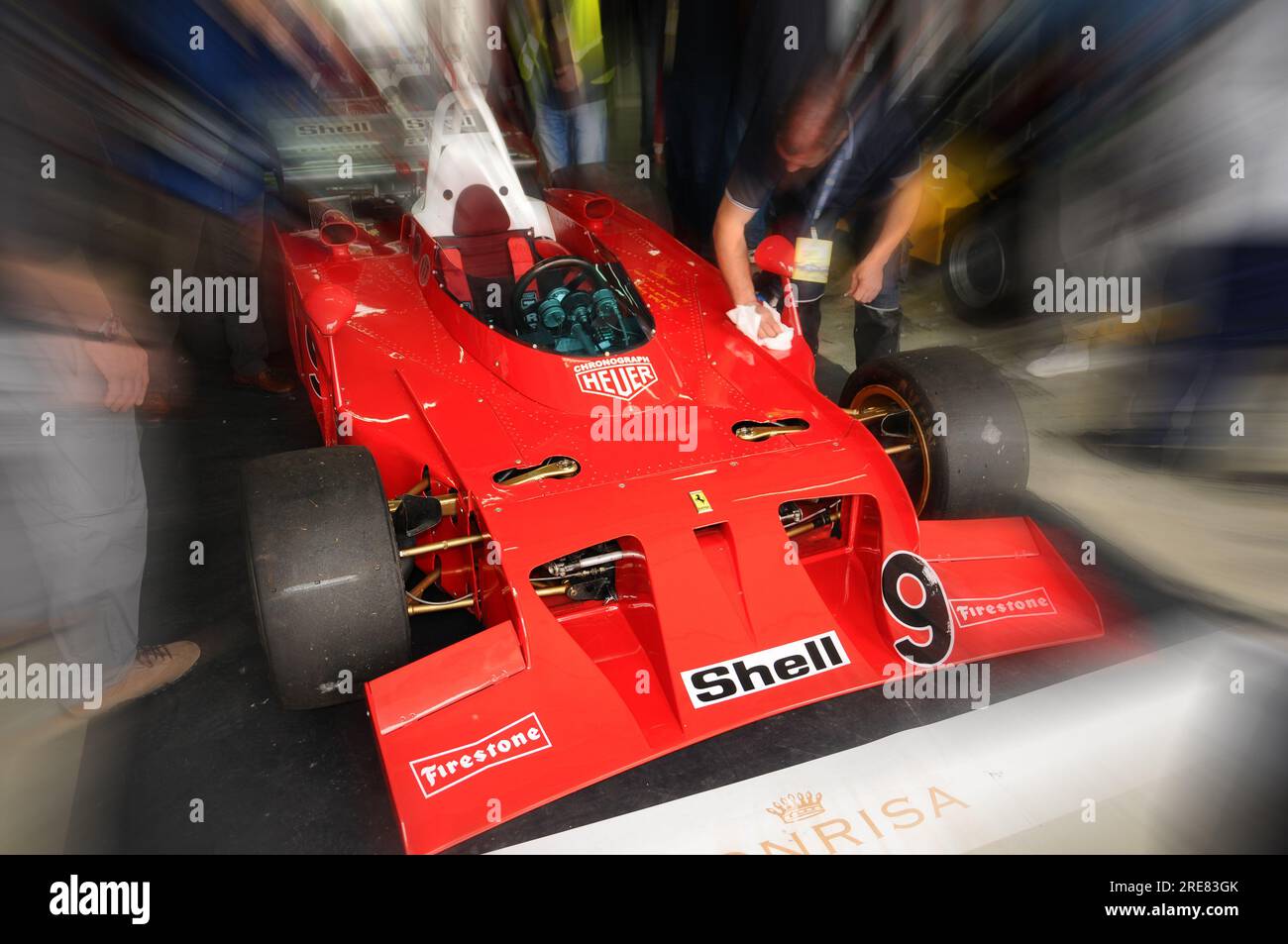Imola, IT, May, 2017: Detail of Historic Ferrari F1 Model 312 B3 during ...