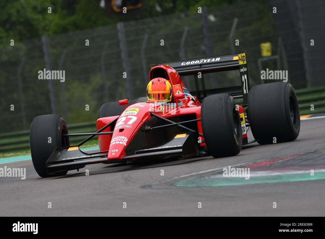 Imola, IT, May, 2017: Unknown run with Historic Ferrari 643 F1-91 1991 ...