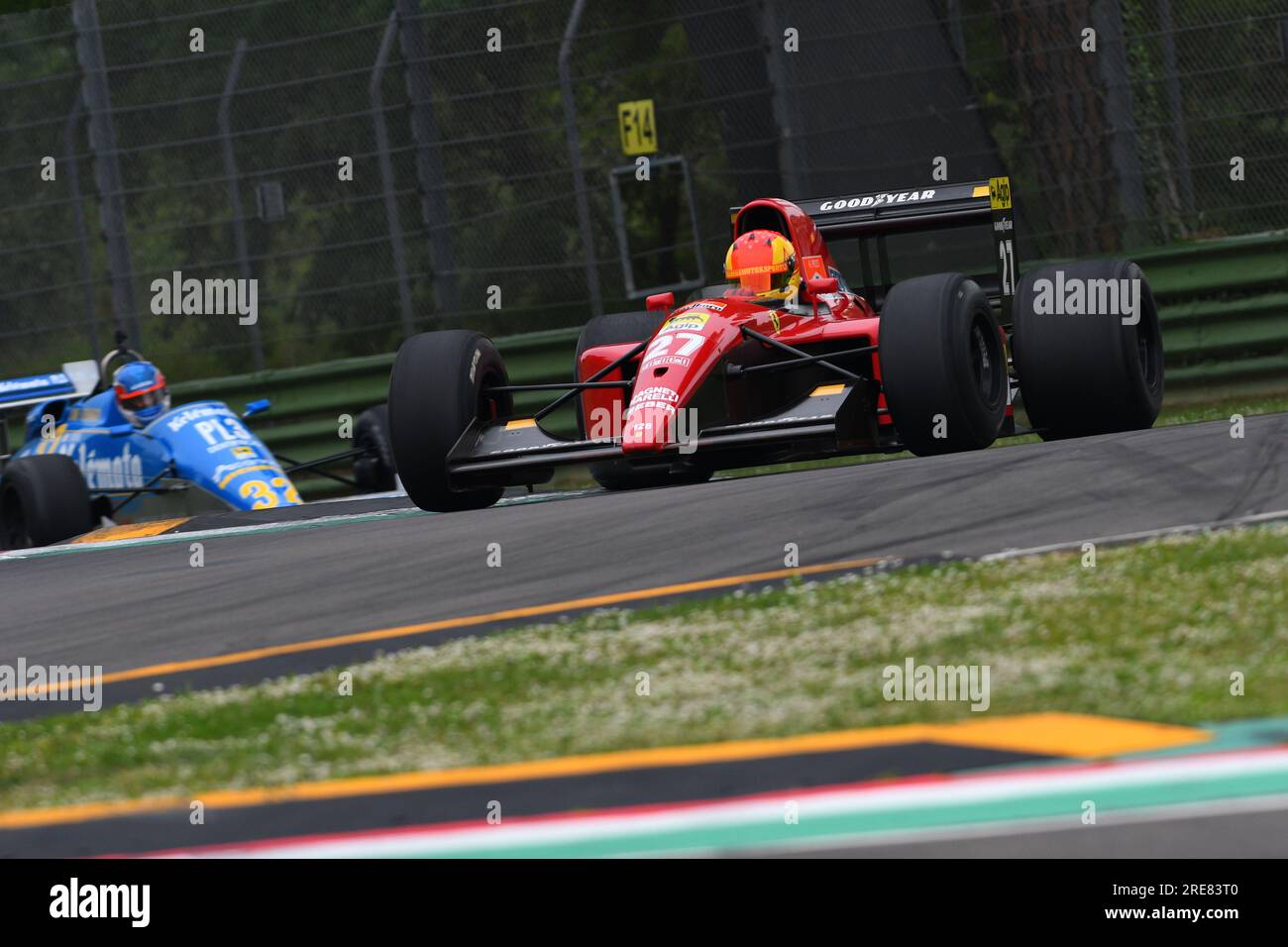 Imola, IT, May, 2017: Unknown run with Historic Ferrari 643 F1-91 1991 ...