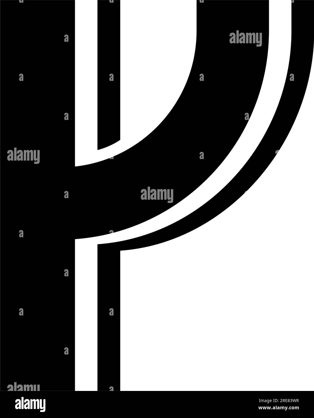 Black Striped Shaped Letter Y Icon on a White Background Stock Vector ...