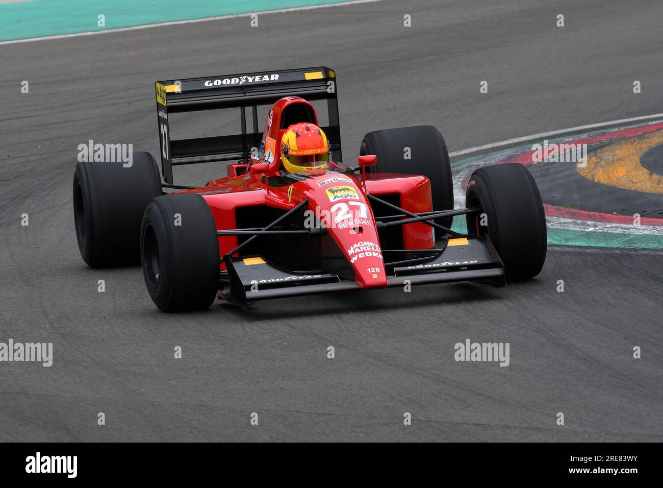 Imola, IT, May, 2017: Unknown run with Historic Ferrari 643 F1-91 1991 ...